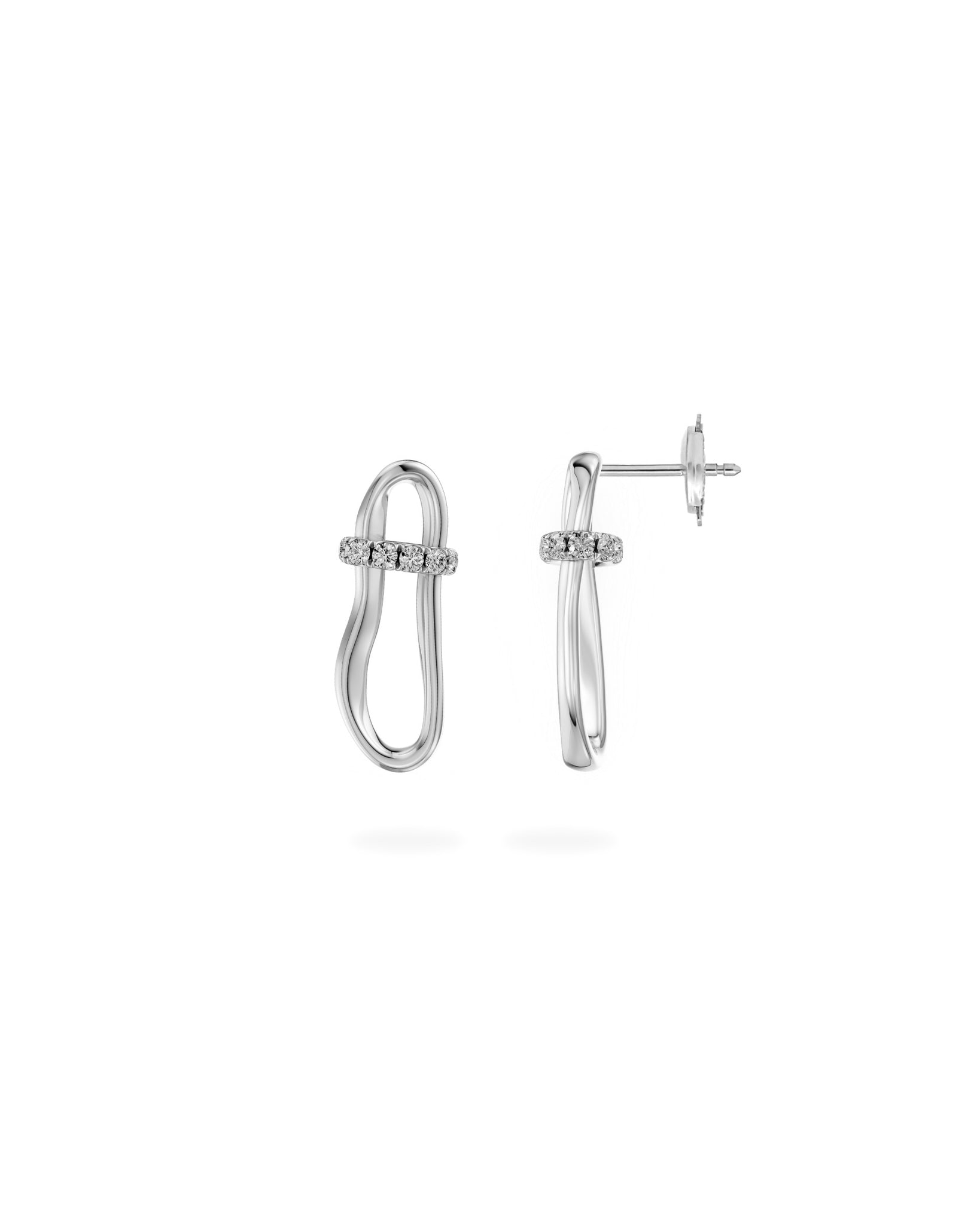 Diamond Drop Link Earrings | 18k Gold Earrings – Bernard James
